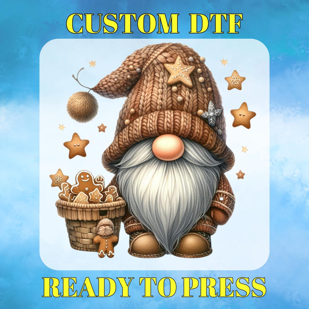 Christmas Gnome DTF Transfer: Cozy Winter Cookie Design - Etsy
