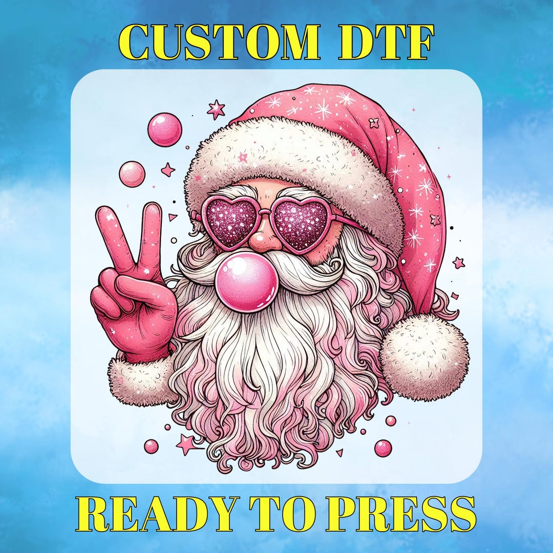 Santa Claus DTF Transfer, Christmas Sublimation Ready to Press, Funny ...