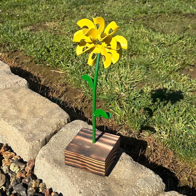 Handmade Welded Sunflower – Unique Metal Washer Art - Etsy