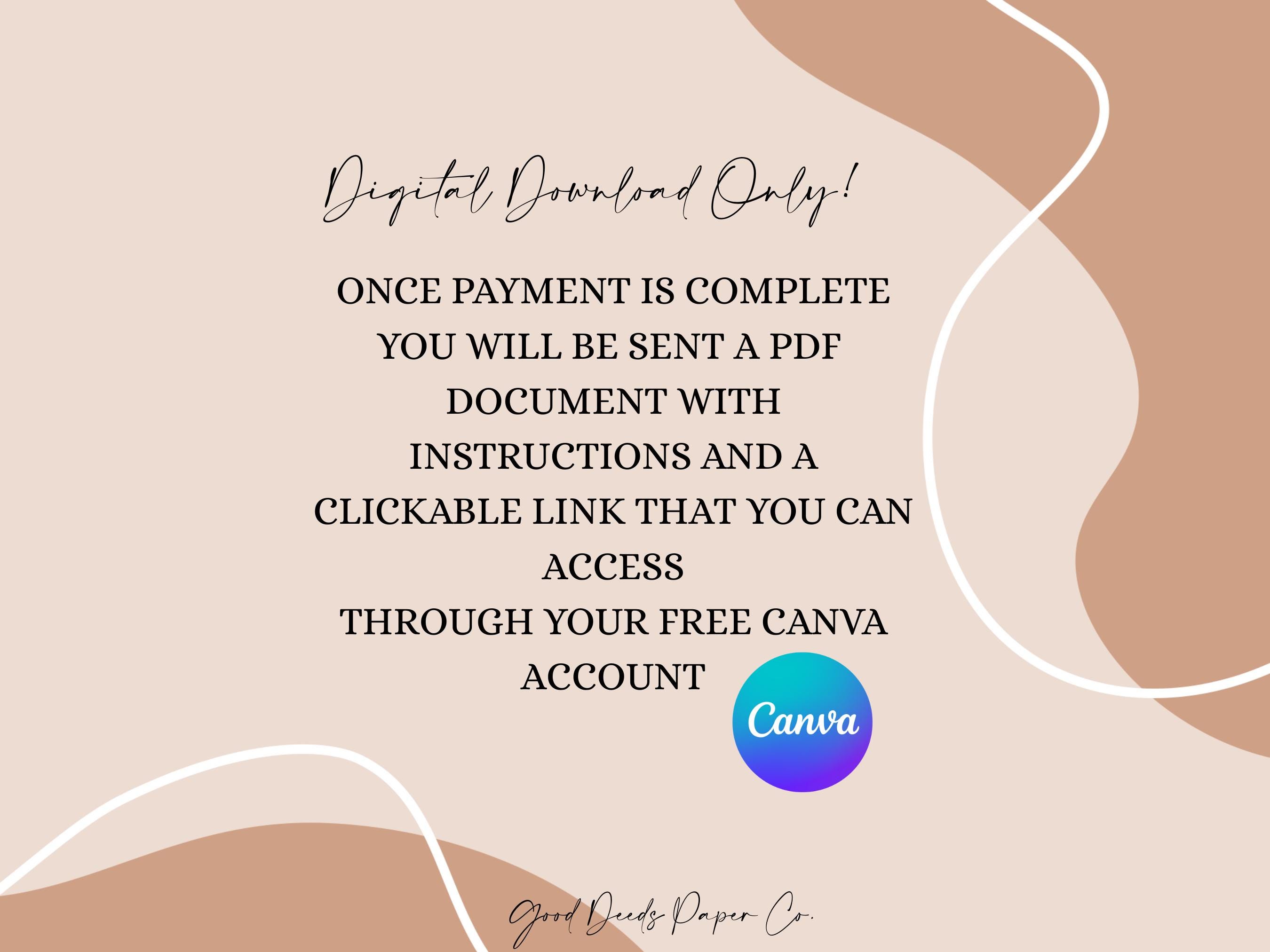 Courthouse Wedding Invitation Elegant Minimalist Canva Template Civil ...