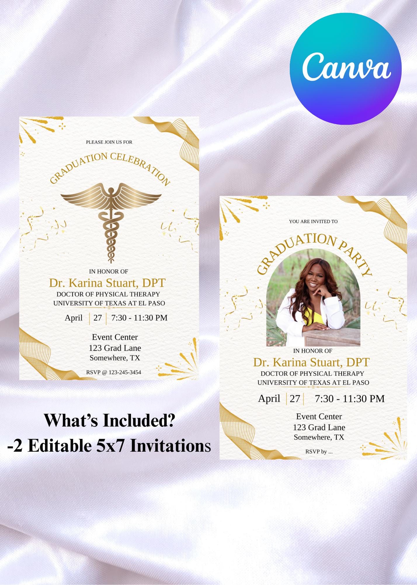 Doctor of Physical Therapy Graduation Invitation Digital Download PT ...