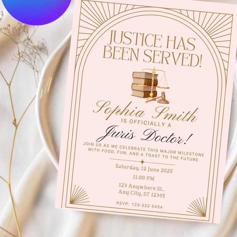 Lawyer Party Digital Invite - Etsy