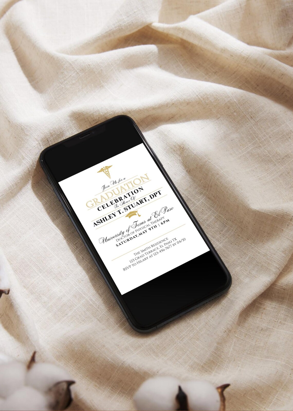 Doctor of Physical Therapy Graduation Invitation Editable Template DPT ...