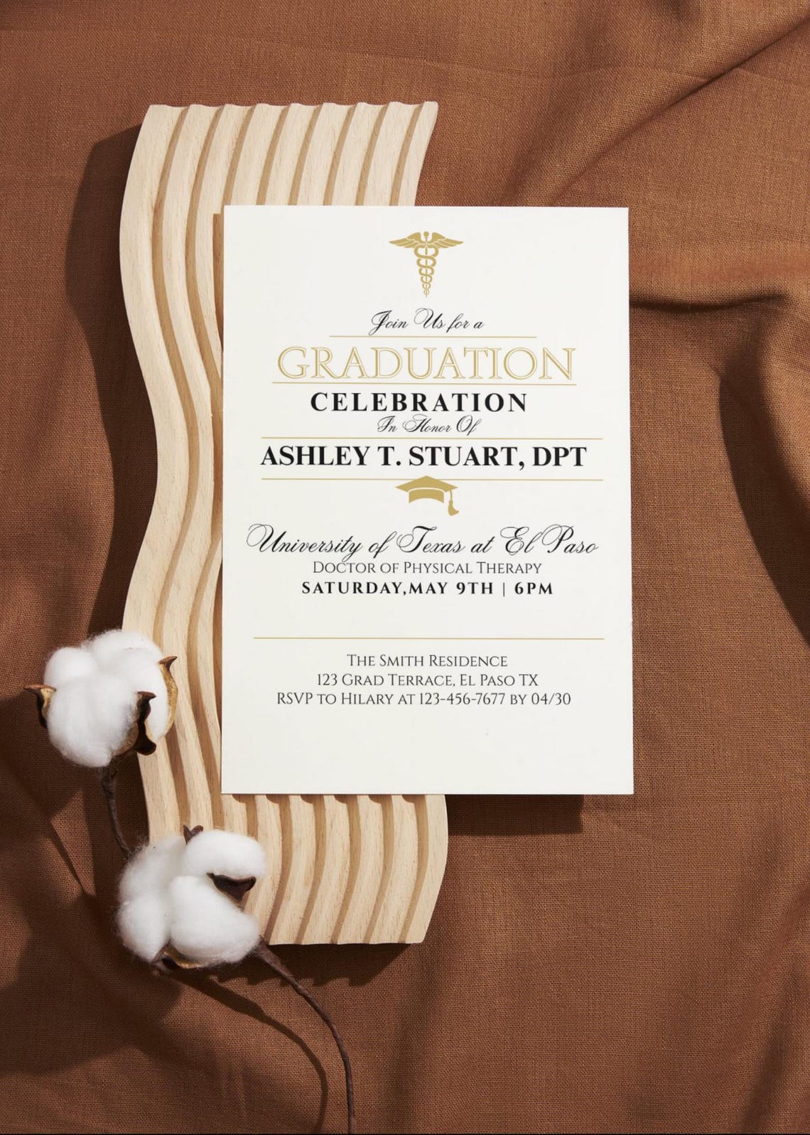 Doctor of Physical Therapy Graduation Invitation Editable Template DPT ...