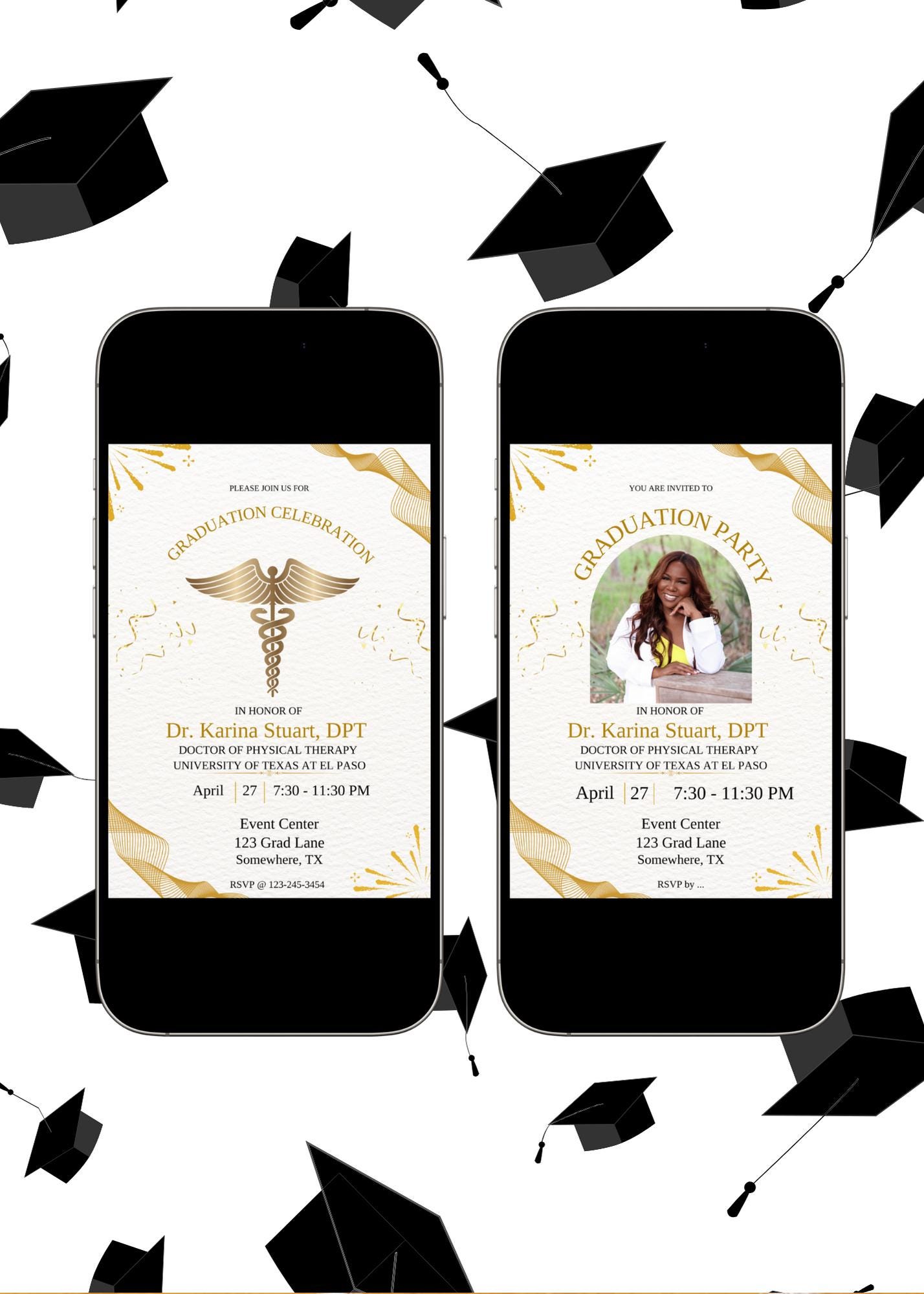 Doctor of Physical Therapy Graduation Invitation Digital Download PT ...