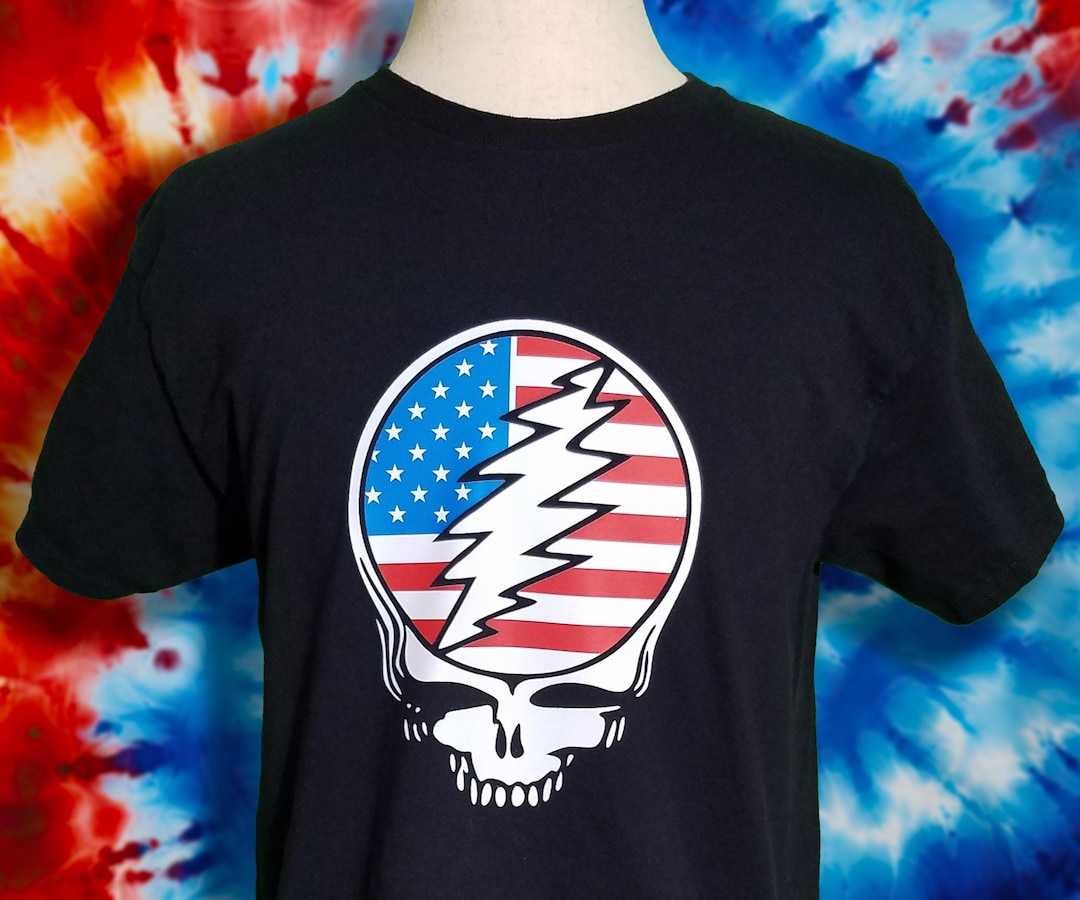 Grateful Dead 4th of July Shirt | American Flag Stealie Tee | Patriotic ...