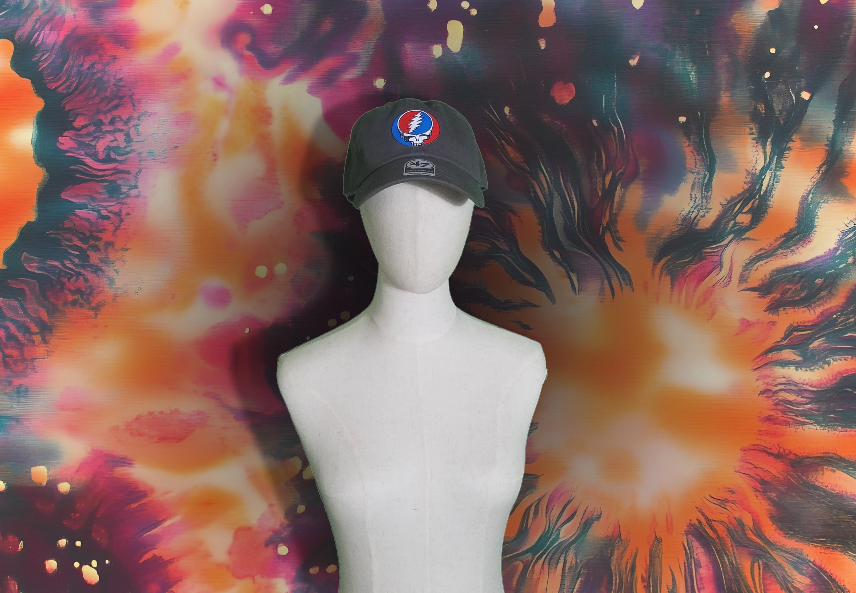 Grateful Dead SYF Skull Baseball Cap – Stealie Hat – Charcoal 47 Clean ...