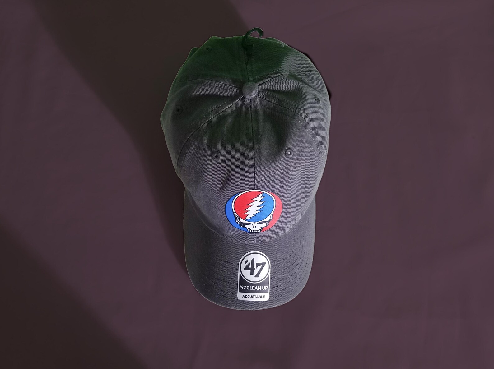 Grateful Dead SYF Skull Baseball Cap – Stealie Hat – Charcoal 47 Clean ...