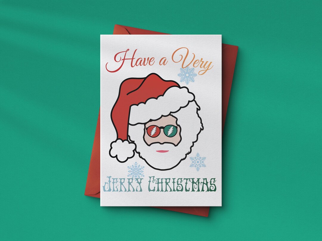 Jerry Christmas Greeting Card (bundle & Save!) | Grateful Dead Holiday ...