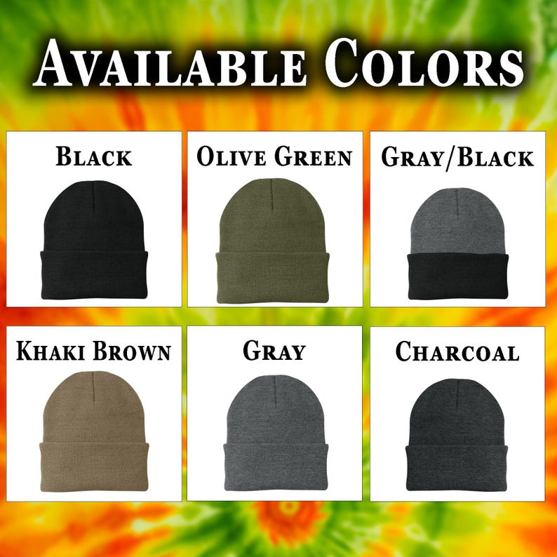 Grateful Dead Dire Wolf Embroidered Beanie Hat | Warm Winter Hat ...