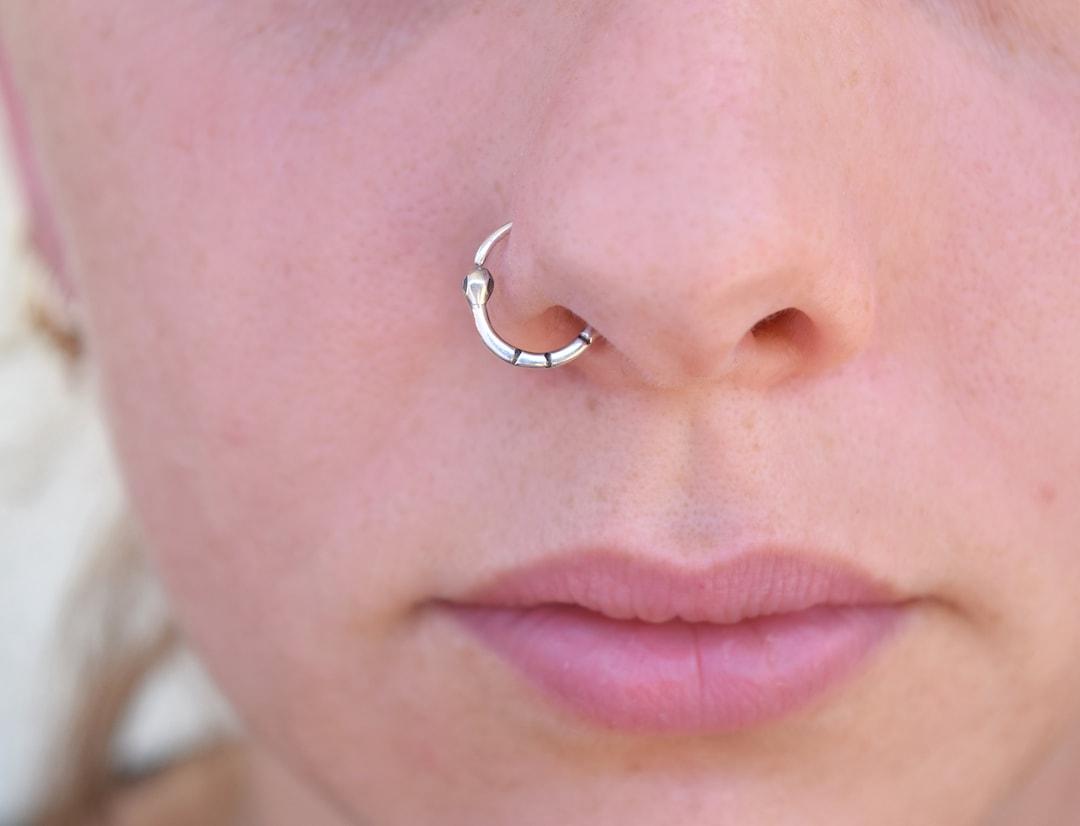 Sterling Silver Ouroboros Nose Ring - Etsy