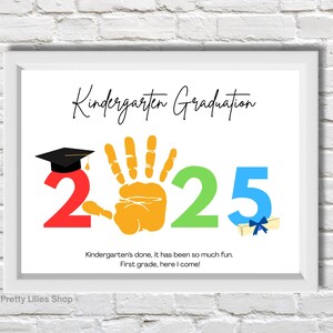 Kindergarten Graduation Handprint Art, Last Day of School Kids Activity ...