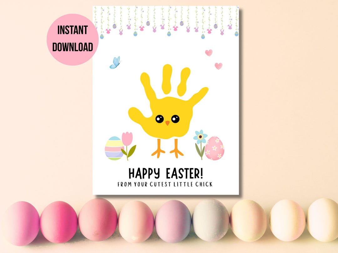 Easter Handprint Craft for Toddlers - Happy Easter Handprint Art ...