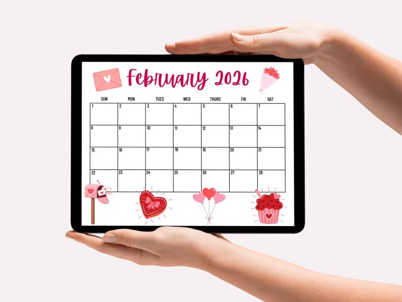February 2026 Editable PDF Calendar Work Office Organizer Cute ...