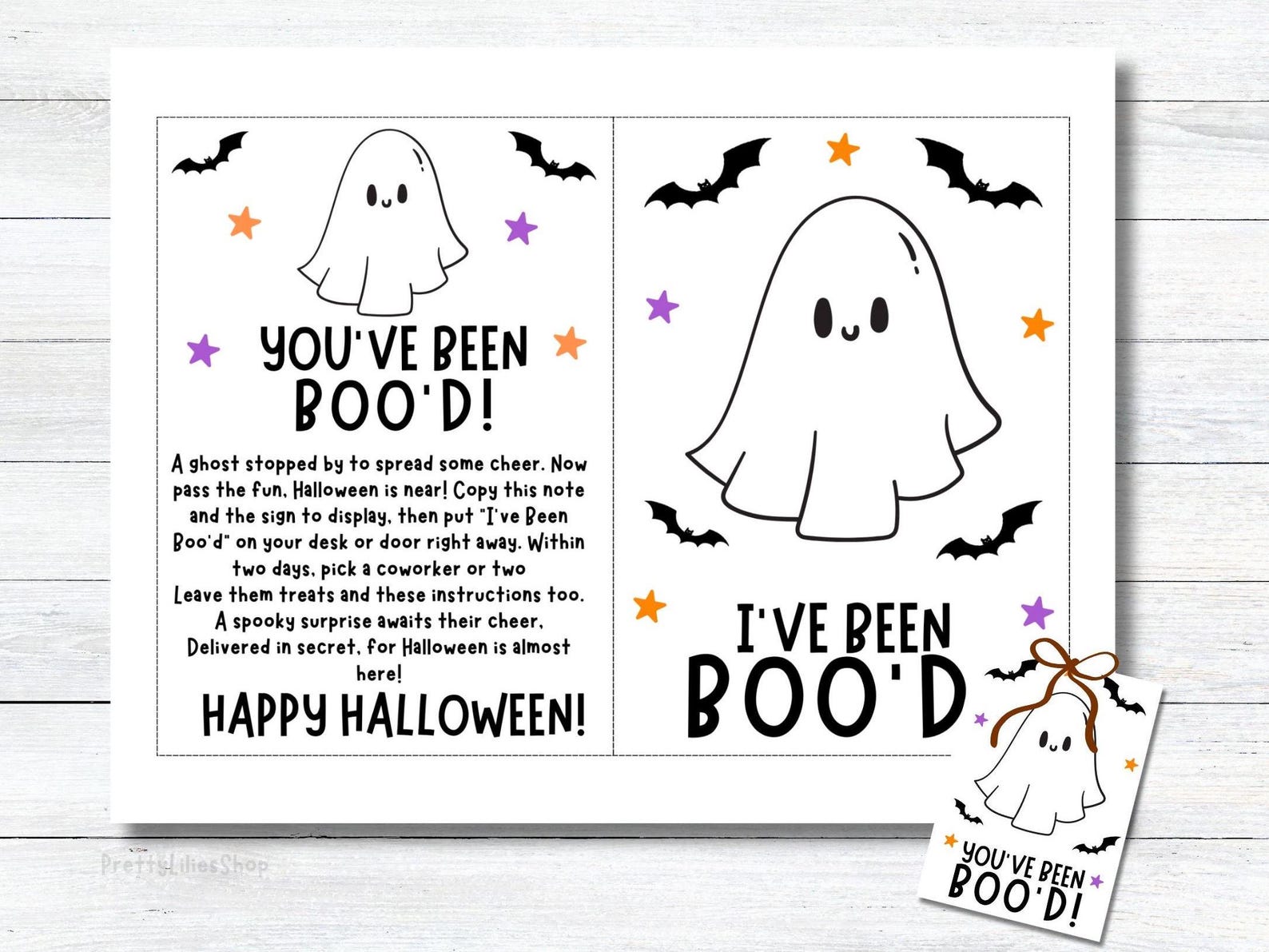 You've Been Boo'd Co Worker Printable, Halloween Booed Game Work ...