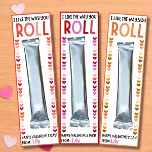 Editable Kids Valentines Card Classroom Printable Valentine Fruit Roll ...