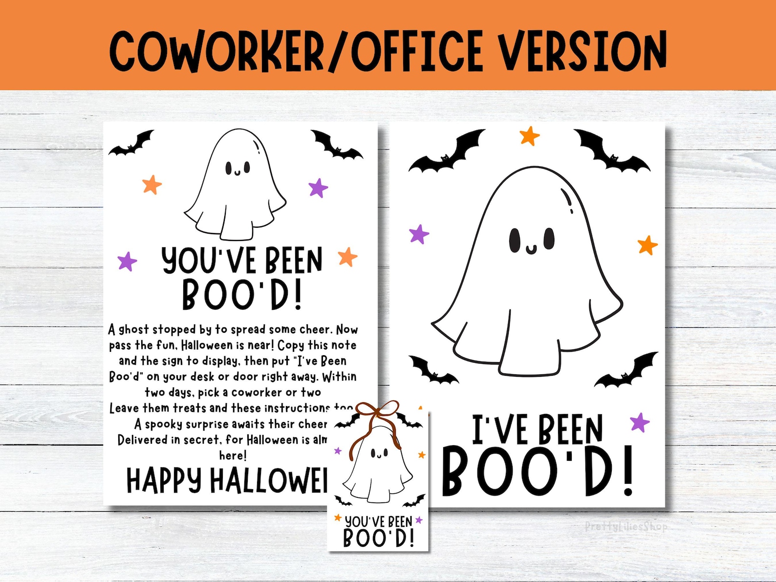 You've Been Boo'd Co Worker Printable, Halloween Booed Game Work ...