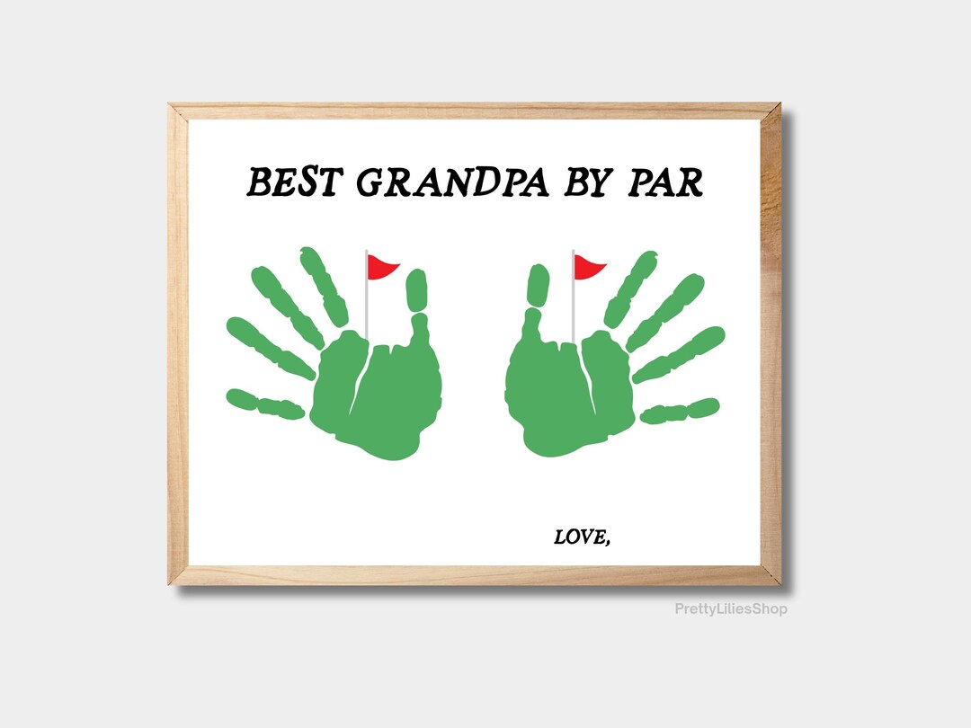 Grandparents Day GOLF Gift, Grandpa Gift Handprint Art From Kids ...