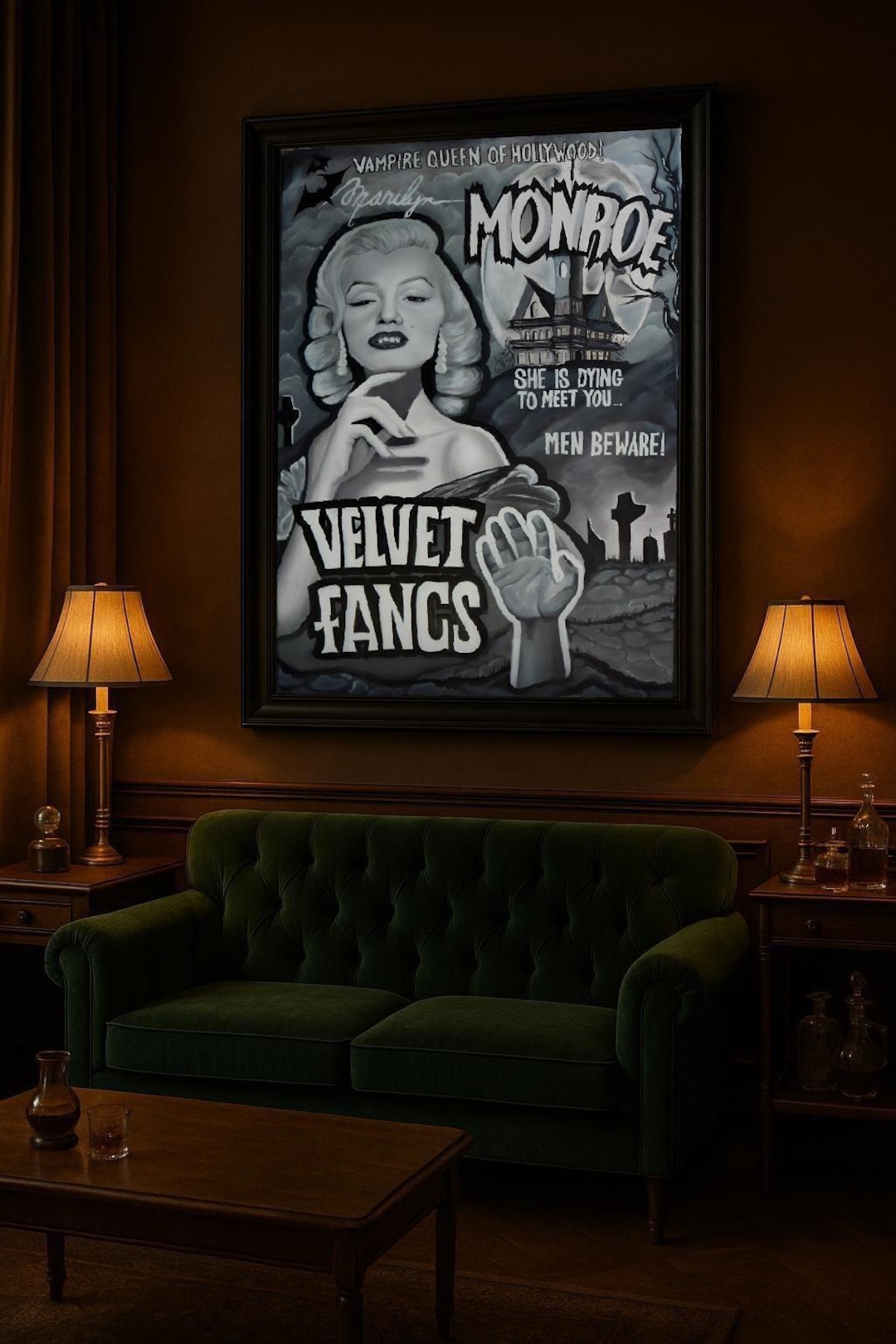 Marilyn Monroe Vampire Poster – Vintage Horror Art Print - Etsy Canada