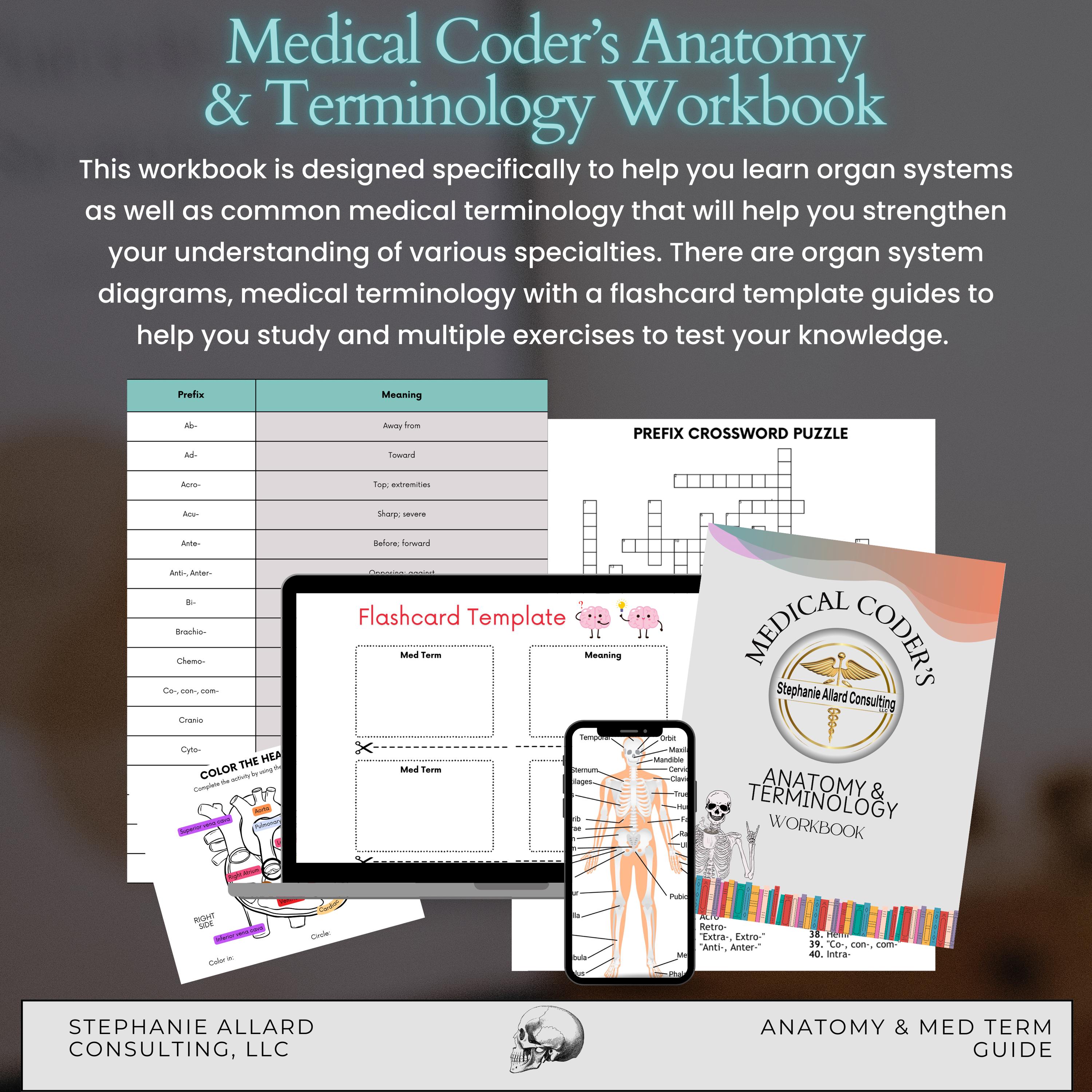 Medical Coder's Anatomy & Terminology Workbook Medical Coding Auditing ...