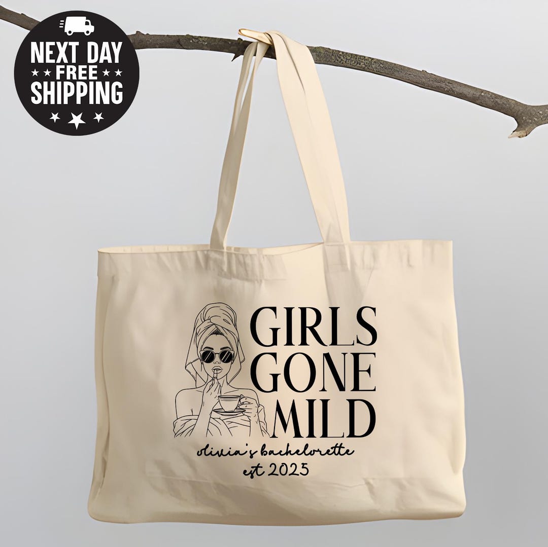 Girls Gone Milld Tote Bag, Funny Bachelorette Party Bags, Bridesmaid ...