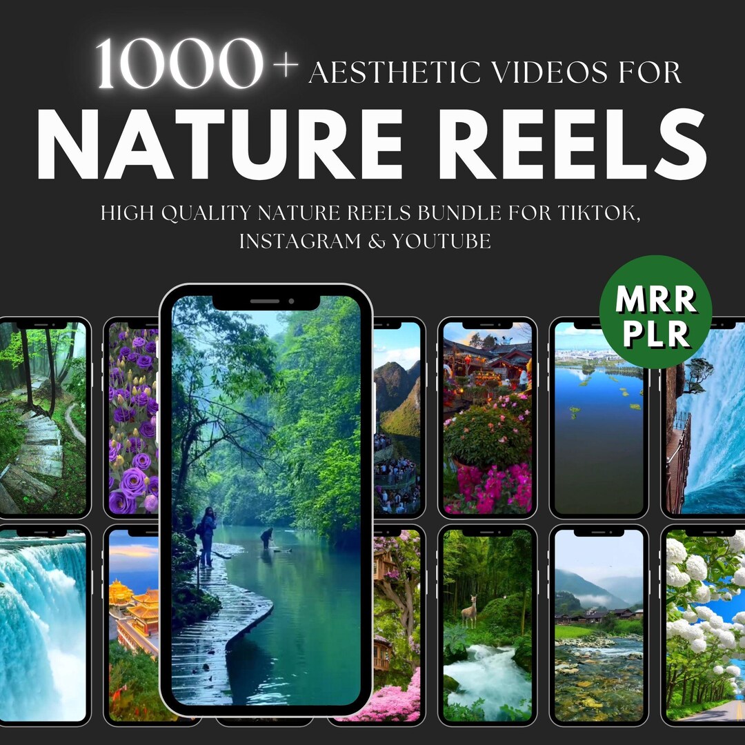 1000+ Nature Reels Bundle, MRR PLR, Nature Faceless Video Reels ...