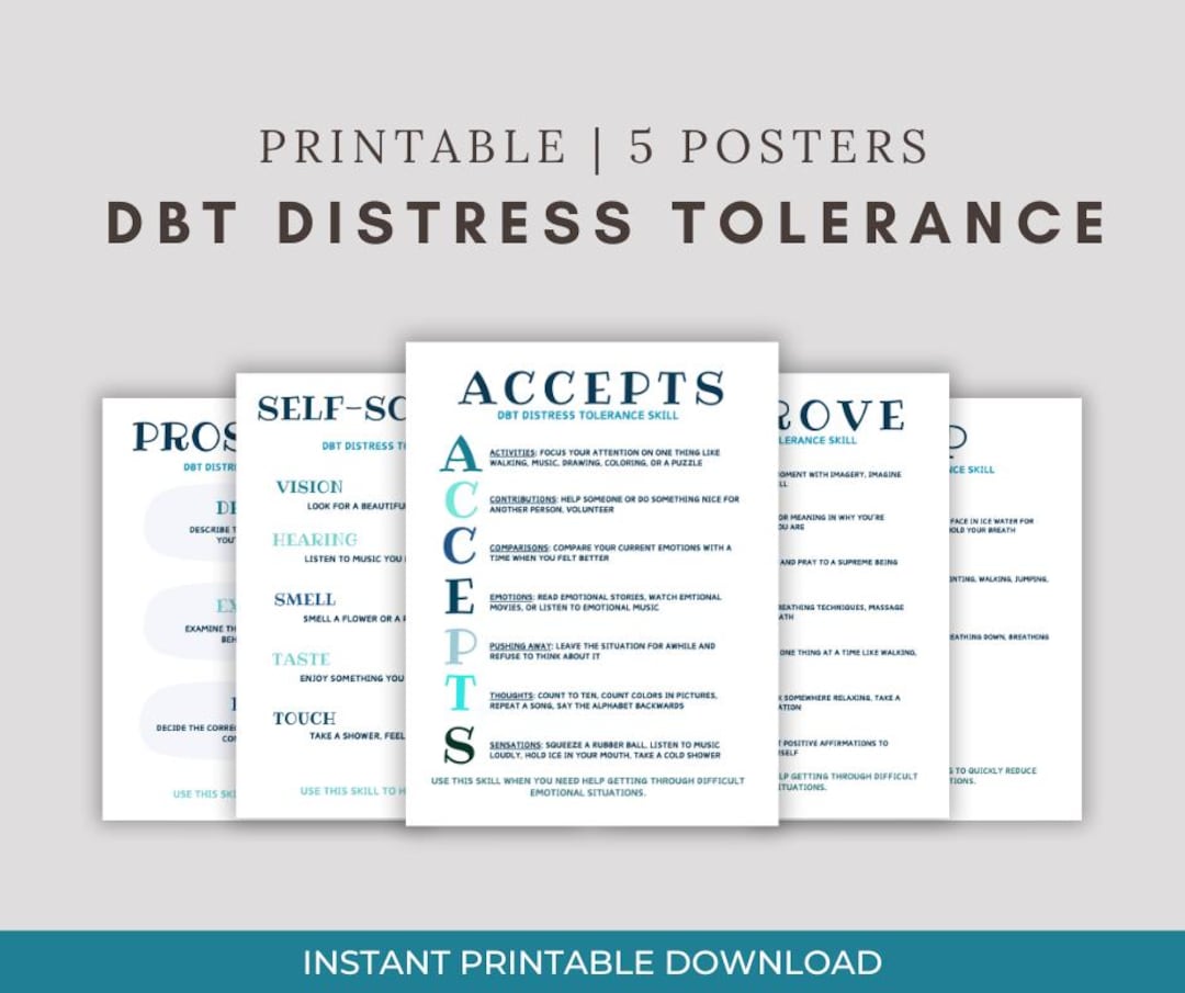 DBT Skills, DBT Posters for Emotional Regulation, Dialectic Behavioral ...