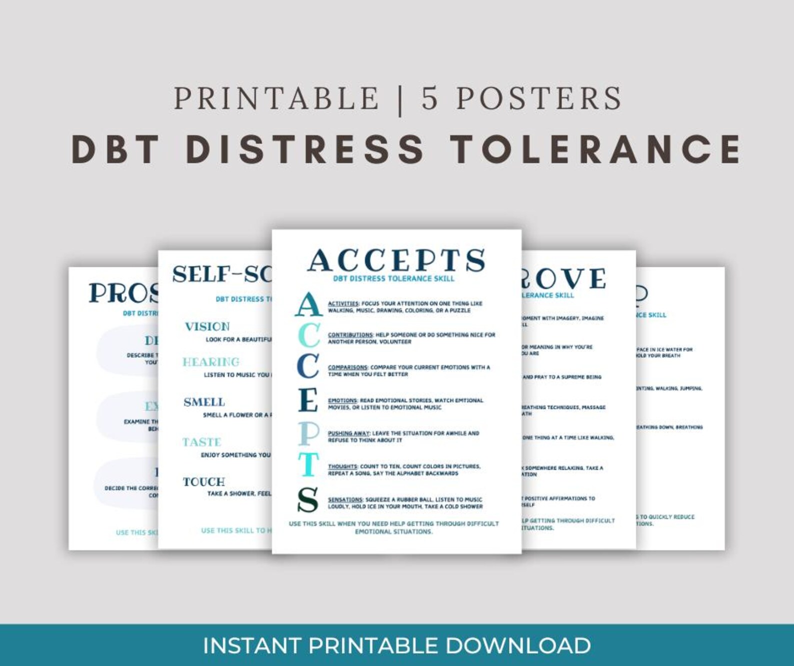 DBT Skills, DBT Posters for Emotional Regulation, Dialectic Behavioral ...