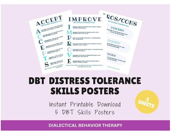 DBT IMPROVE the Moment | Distress Tolerance | Crisis Survival Skill ...