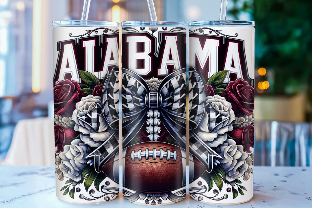 Alabama Football, Roll Tide, 20oz Skinny Tumbler Sublimation Designs ...