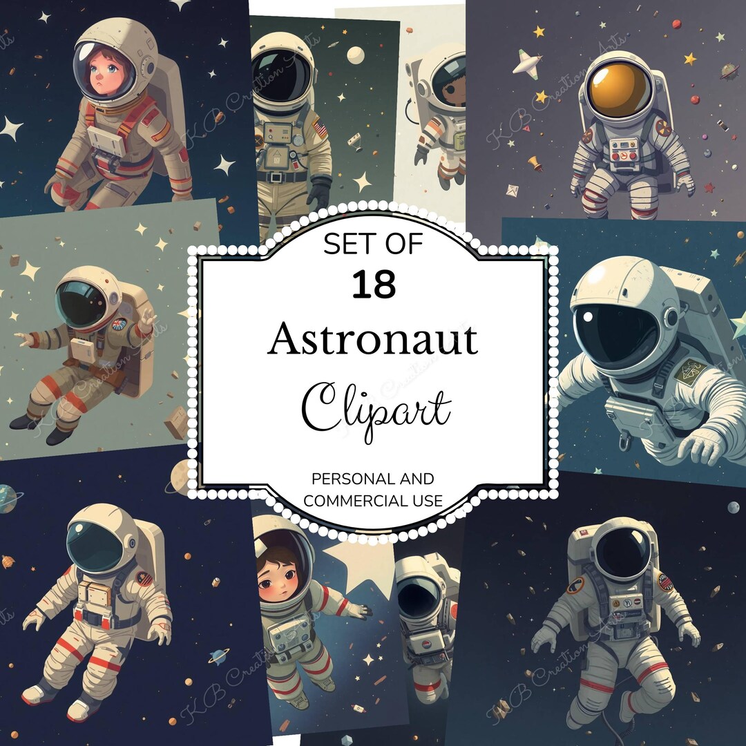 Astronaut Clipart, Space Clipart Set, Clipart Bundle, Clipart, Space ...