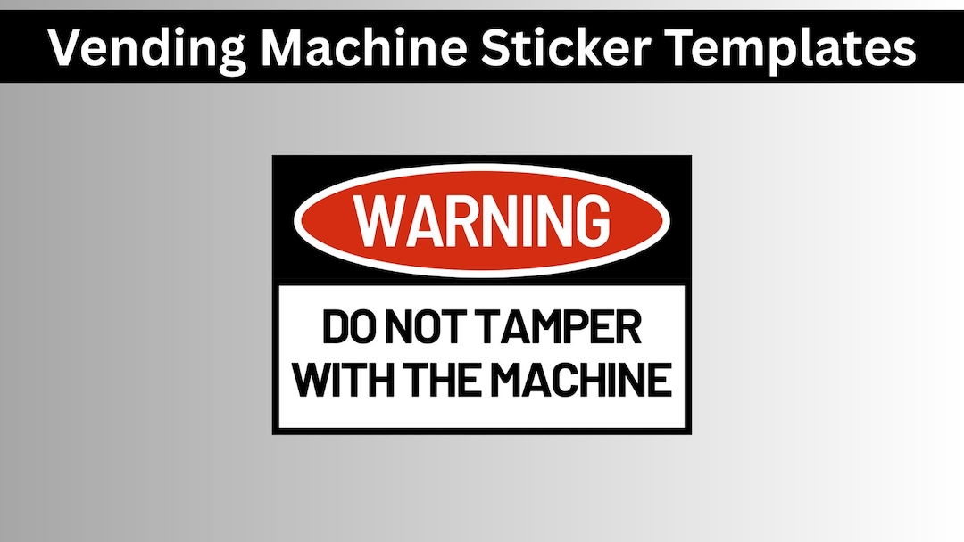 Vending Machine Out of Order Sticker Templates – Canva Editable - Etsy
