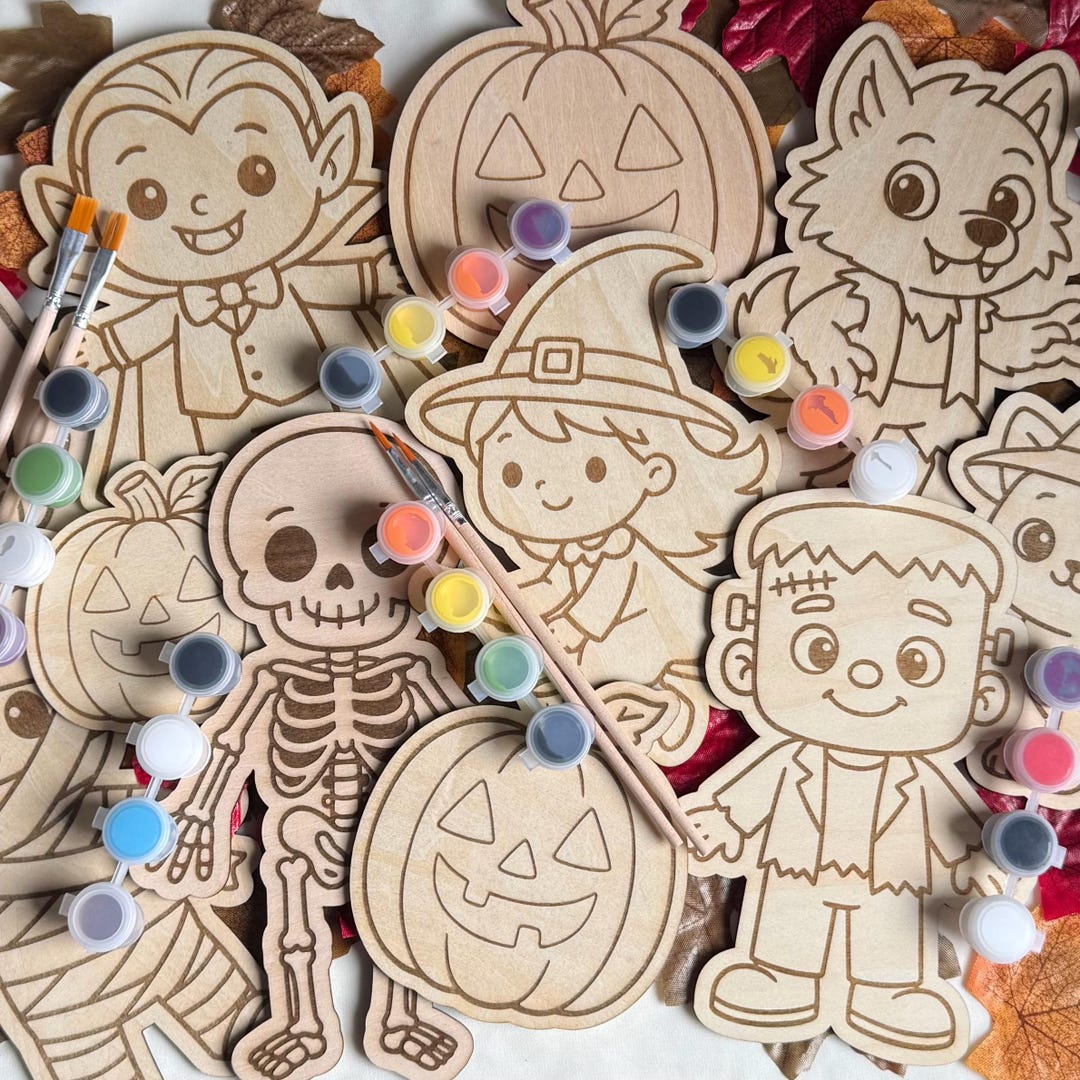 Paint-your-own Halloween Wood Cutouts – DIY Craft Kit - Etsy