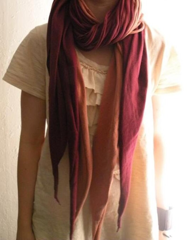 Squid Scarf Set of 3 Knit Stretch Spaghetti Thick Cascade Spiral Ruffle ...