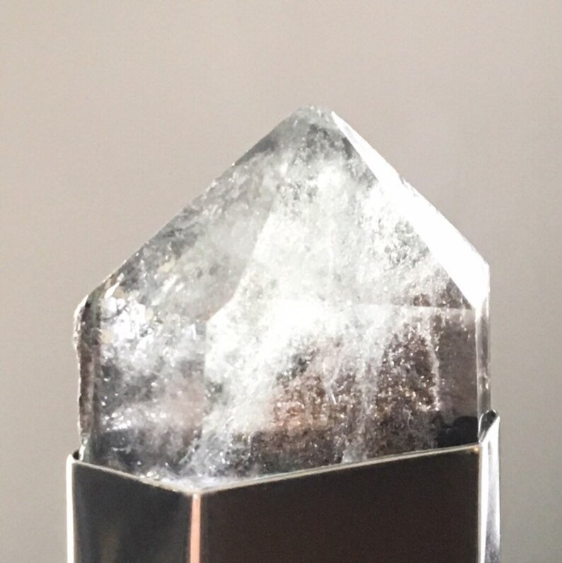 Succulent Capped Huge Lodolite Garden Clear Quartz Crystal Sterling ...