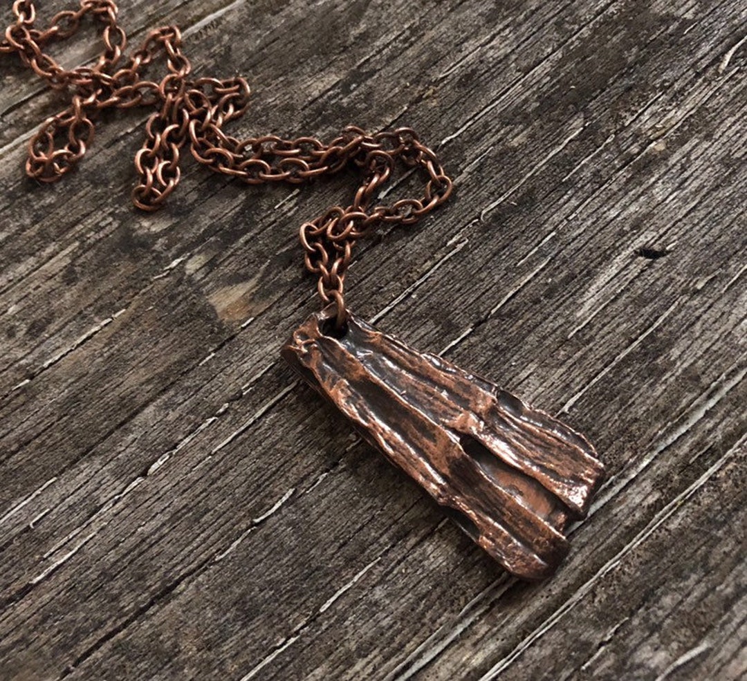 Fabric Textile Casting Necklace Chain Rustic Upcycled Recycled Punk ...