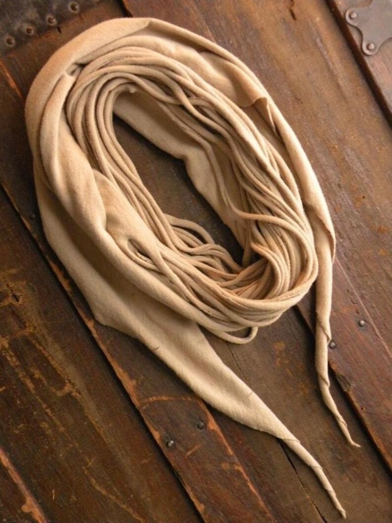 Squid Scarf ONE Knit Stretch Spaghetti Cascade Spiral Ruffle Drape ...