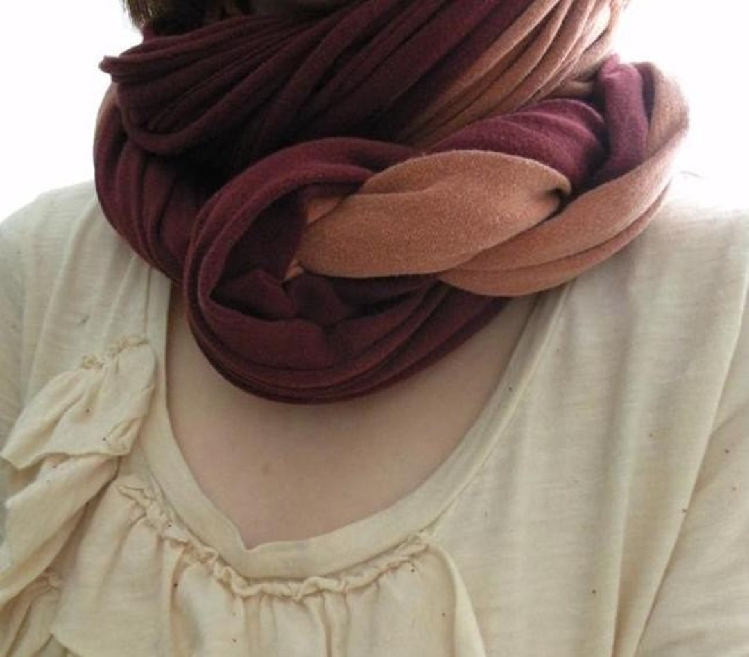 Squid Scarf Set of 3 Knit Stretch Spaghetti Thick Cascade Spiral Ruffle ...