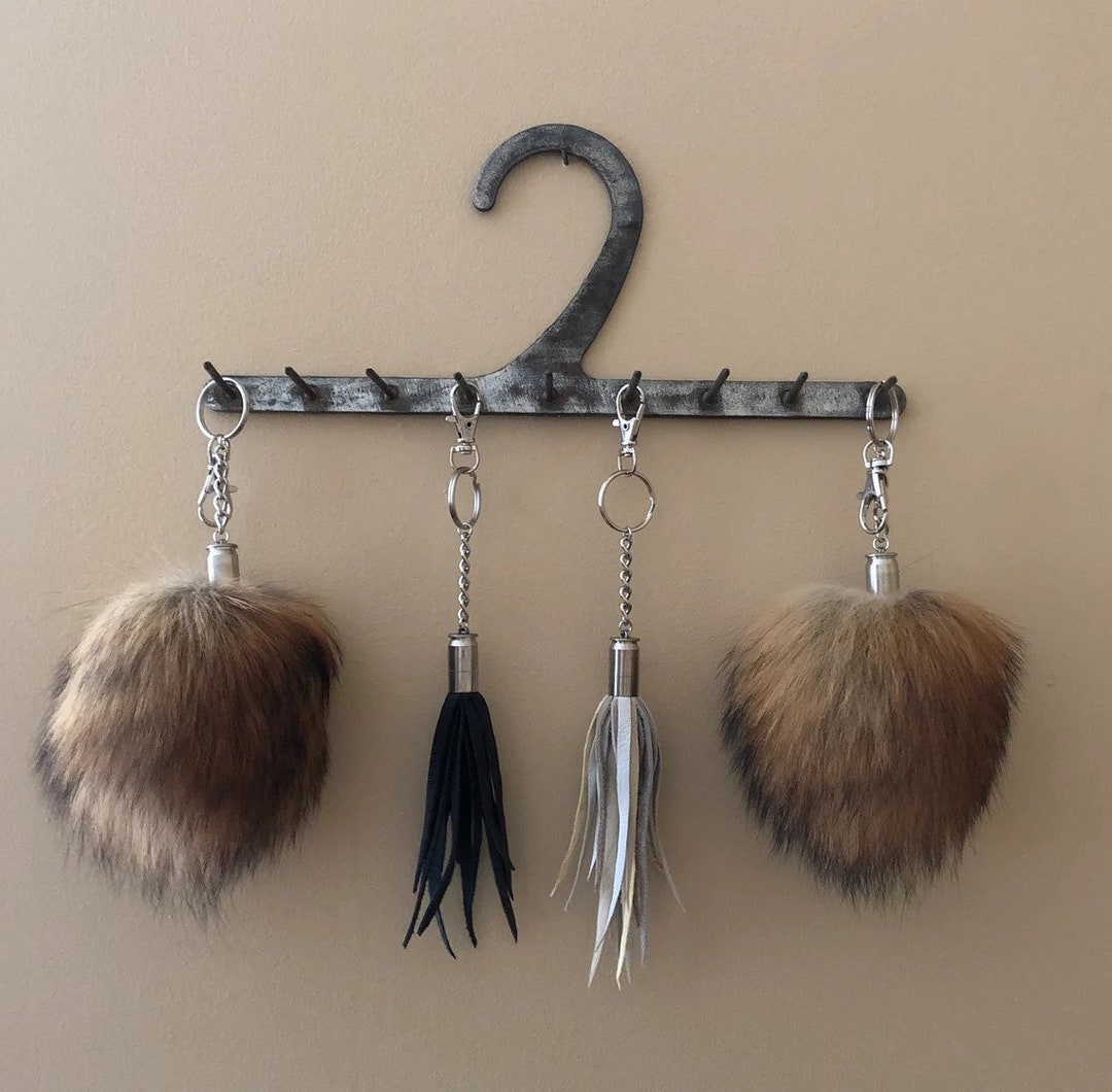 Real Large Upcycled Fox Puff Pouf Fur Bullet Shell Brown Tan - Etsy