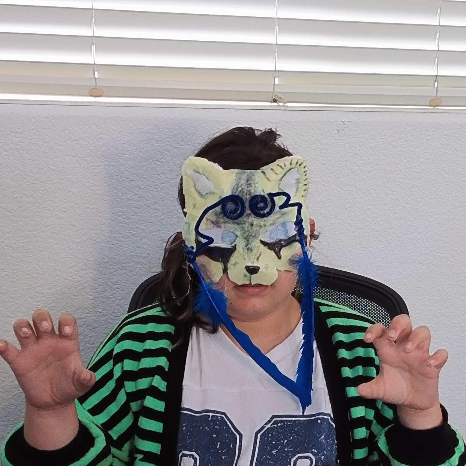 Blue Space Cat Alien Therian Mask - Etsy