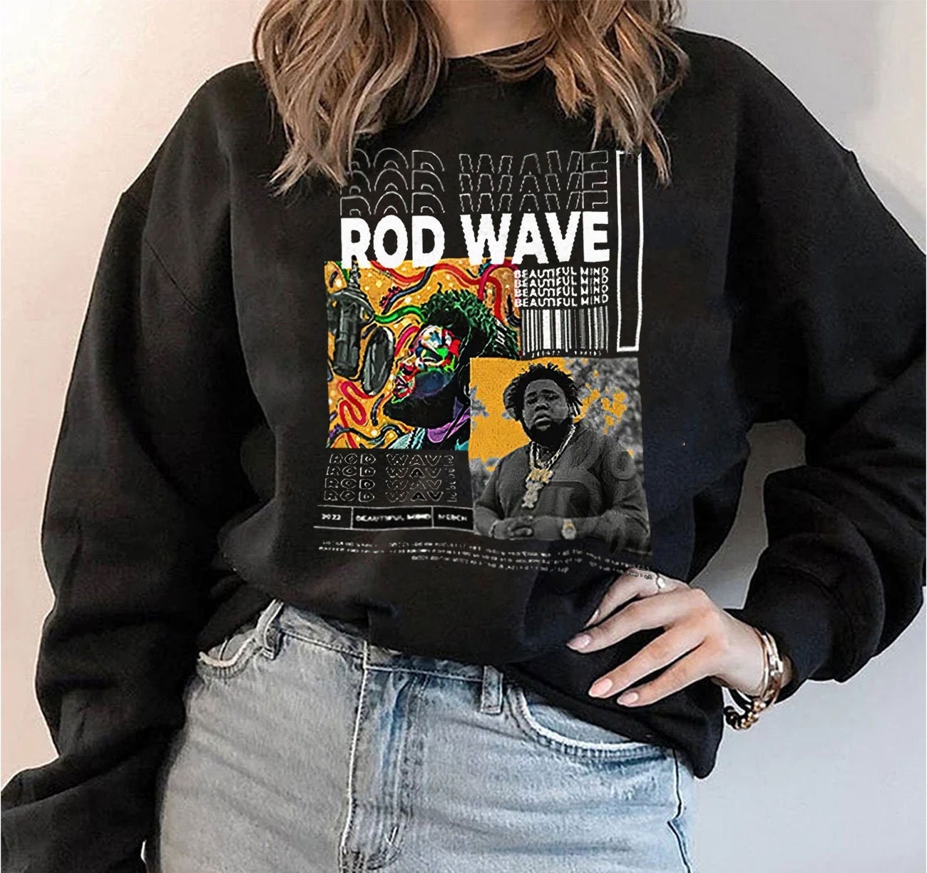 Rod Wave Beautiful Mind Sweatshirt, Rod Wave Vintage Sweatshirt sold by ...