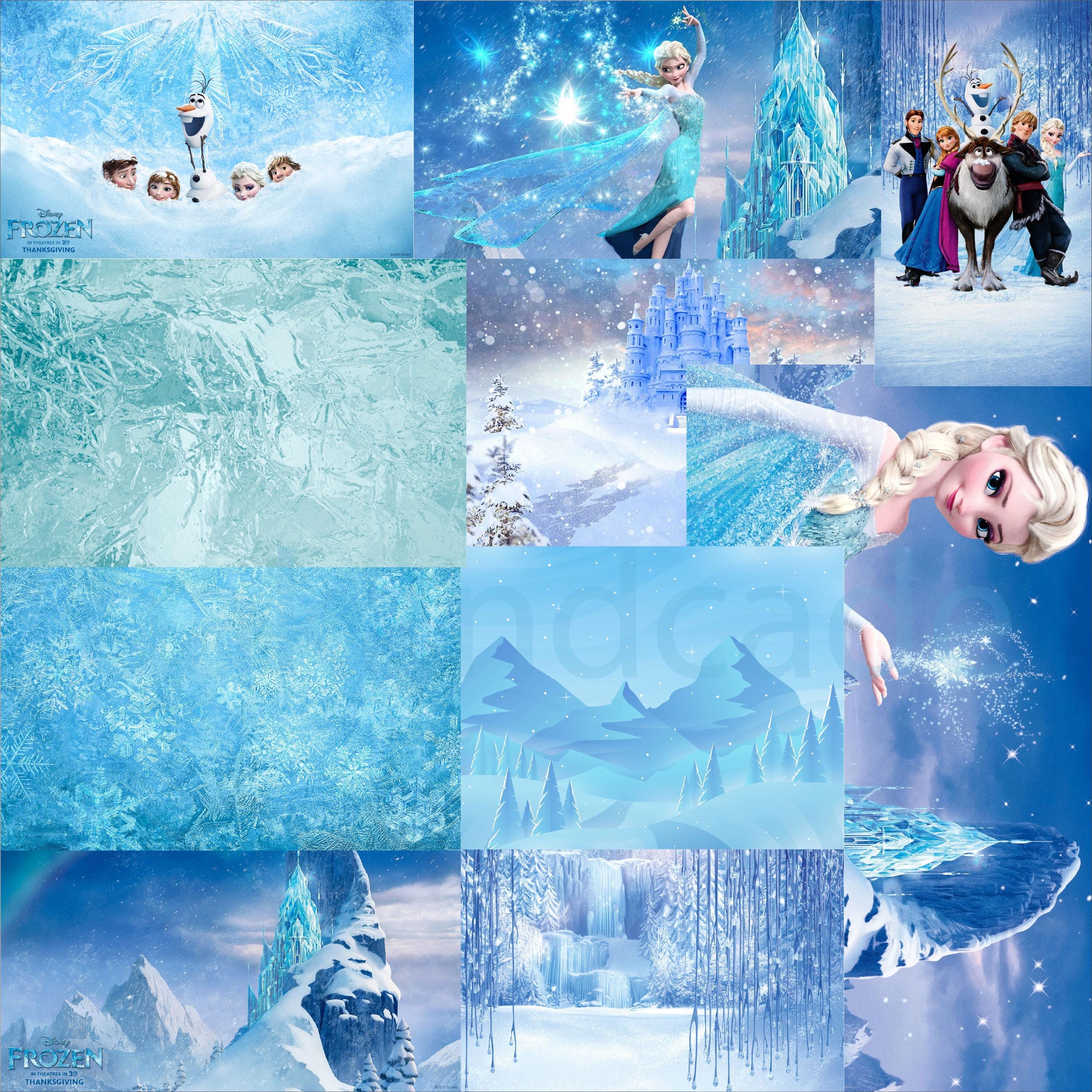 Frozen Clipart PNG Bundle: Alphabet & Background Collection (digital ...