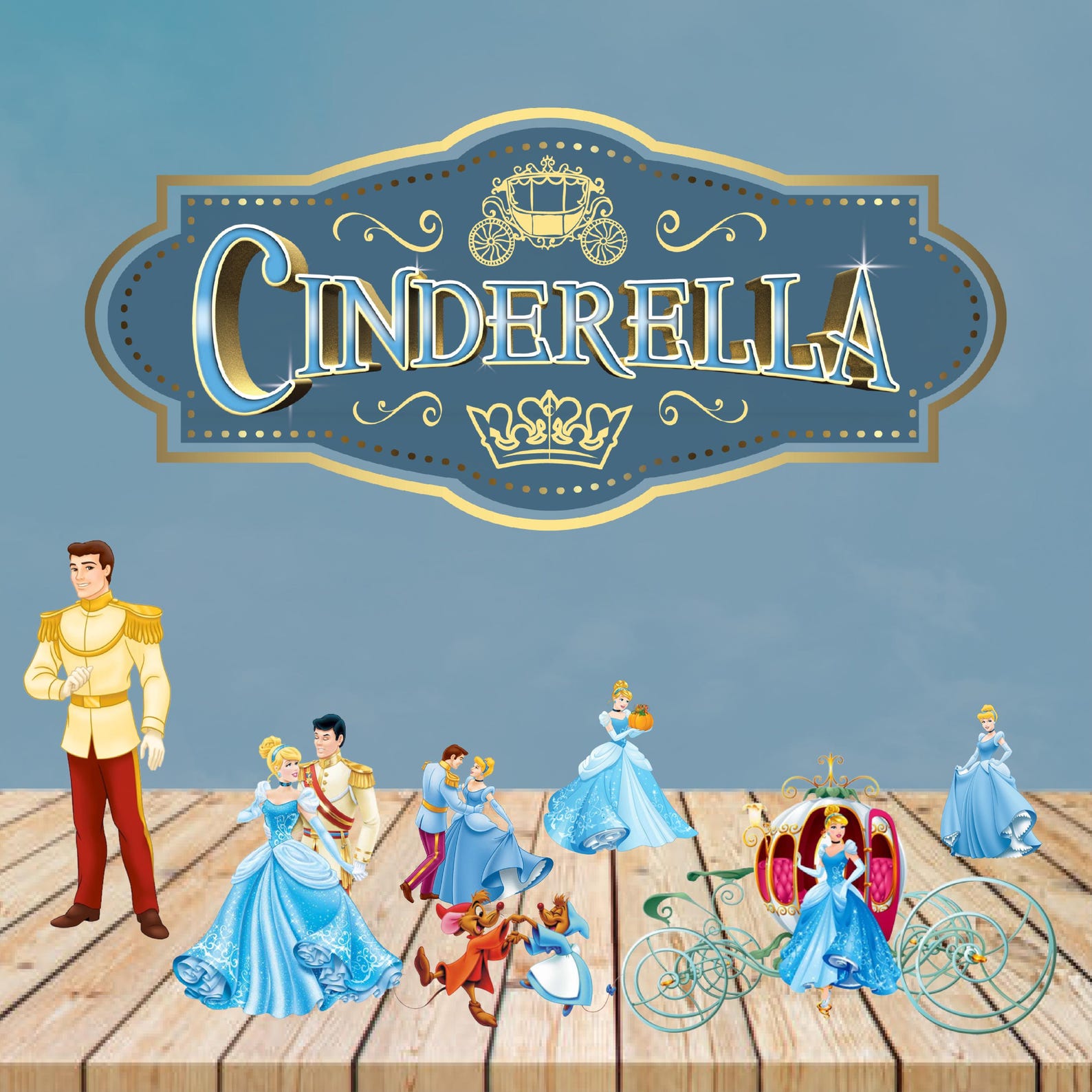 Cinderella Clipart PNG Bundle: Transparent Background, 30+ Animals ...