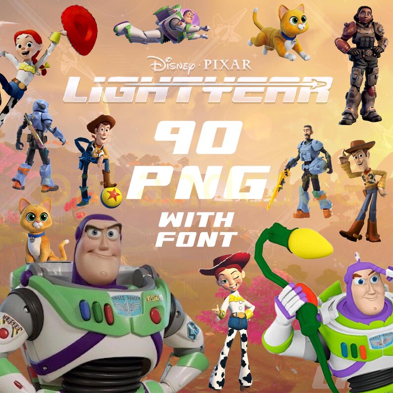 Lightyear Clipart PNG Bundle: 40+ Cartoon Images (digital Download) - Etsy