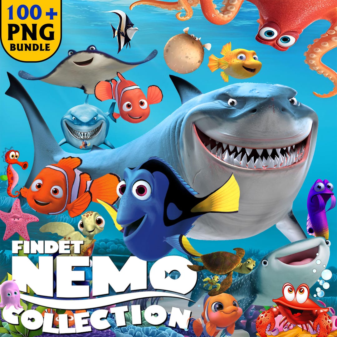 Nemo PNG Alphabet Bundle | 120+ High-res Clipart | Digital Download for ...
