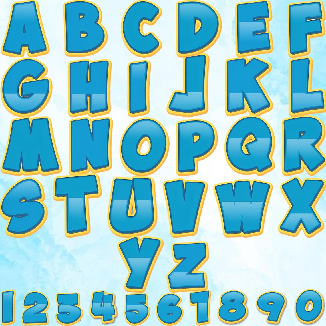 Monster Alphabet PNG Bundle: 100+ High-res Clipart (digital Download ...