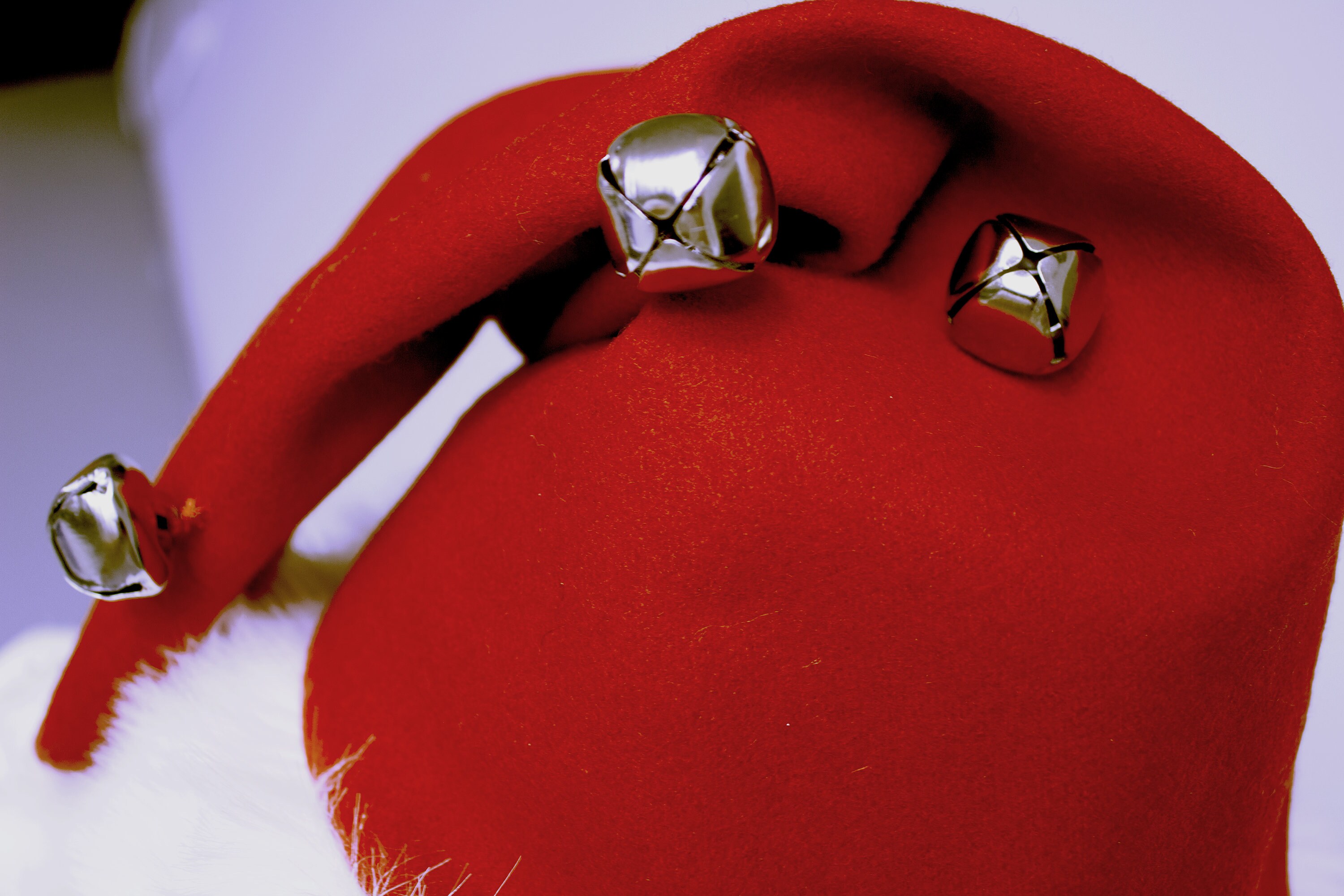 Handcrafted Red Wool Santa Hat With Jingle Bells - Etsy