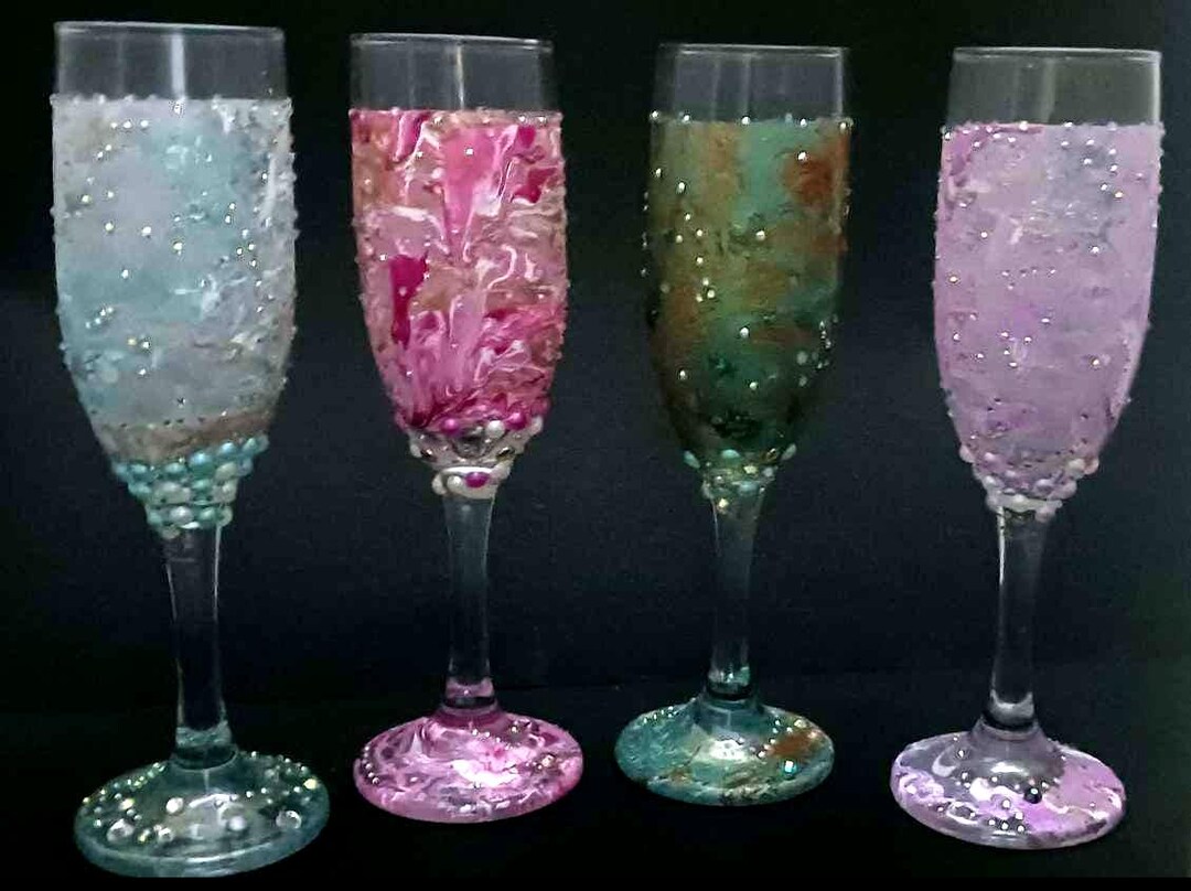 Hand Painted and Decorated Out of This World Twinkling Galaxy Flutes ...