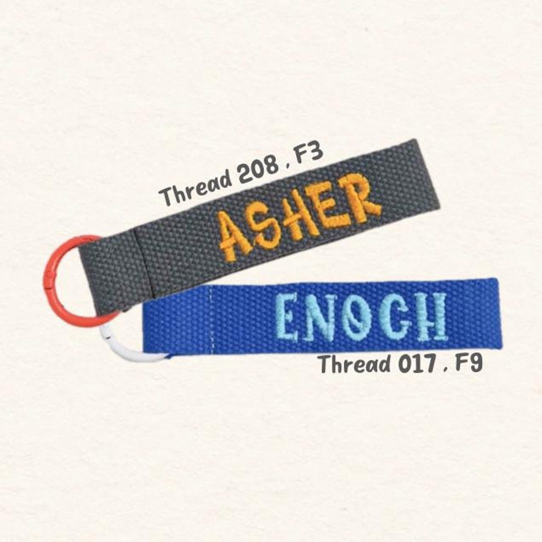 Custom Embroidered Name Tag: Personalized Cotton Webbing Luggage Tag - Etsy