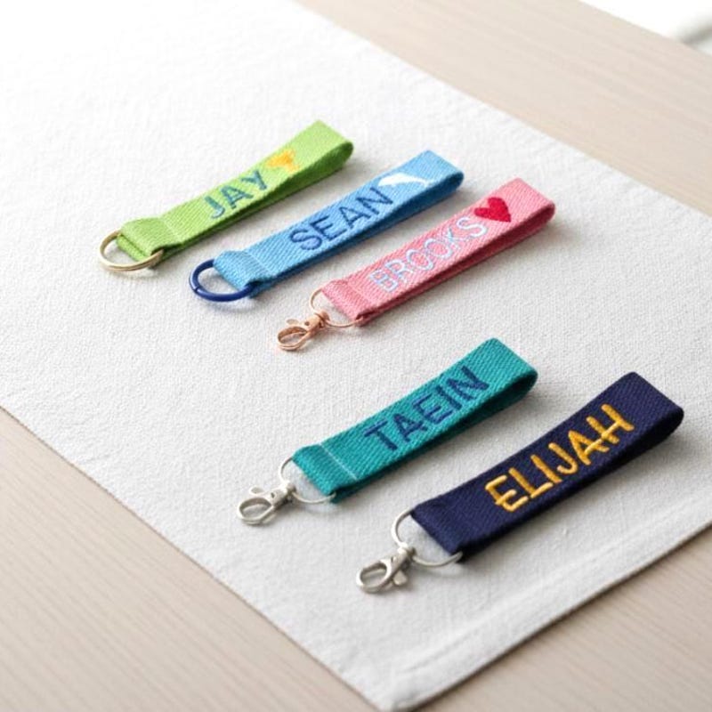 Embroidered Keychain Kids - Etsy